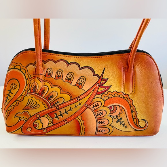 Anuschka | Bags | Nwt Anushka Hand Painted Genuine Leather Paisley ...